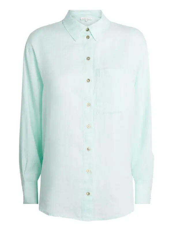 Heidi Klein Linen Corfu Shirt - Green