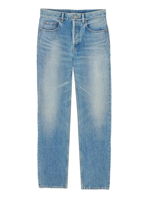 Saint Laurent Mick Long Jeans - Blue