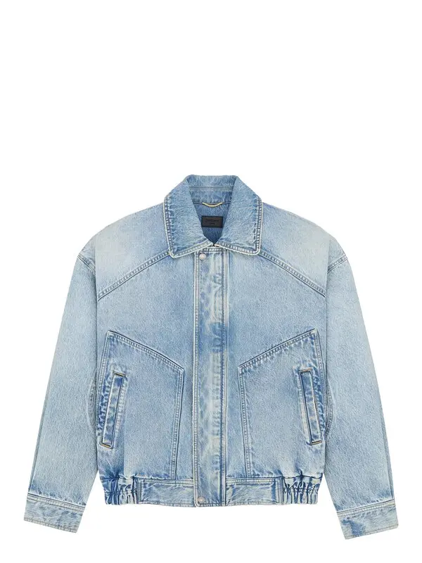 Saint Laurent Relaxed Denim Jacket - Purple