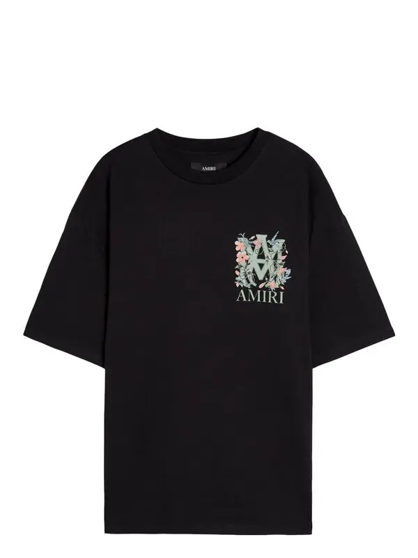 Amiri Logo-print Cotton T-shirt - Black