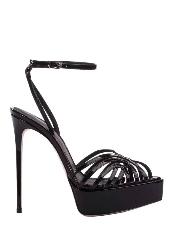 LE SILLA Embrace Platform Strappy Sandals - Black