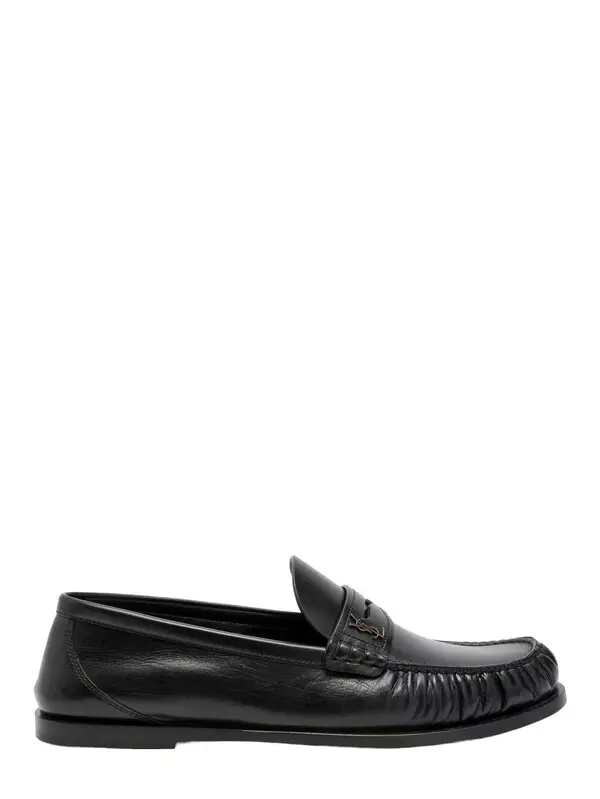Saint Laurent Leather Loafers - Black