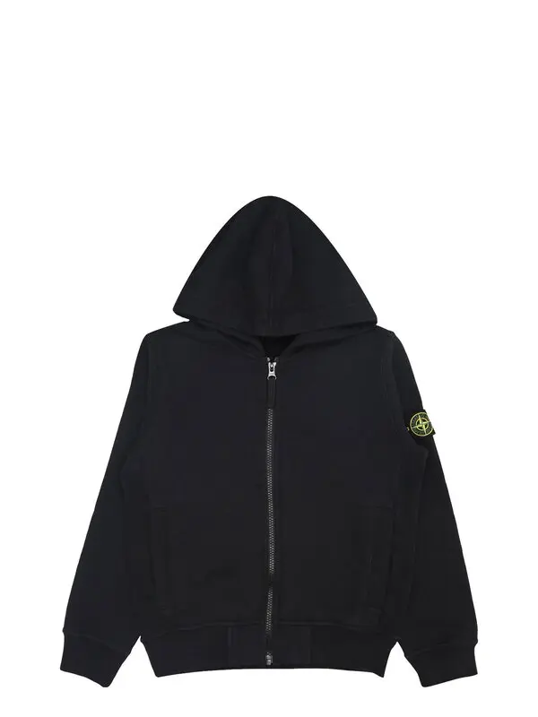 Stone Island Hooded Sweatshirt - Black
