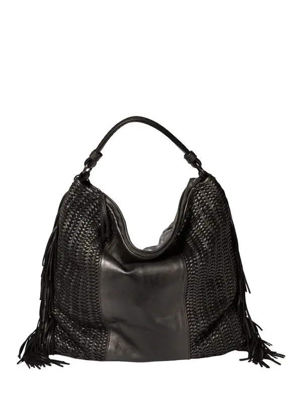 GIANCARLO NEVOLA Leather Shoulder Bag - Black