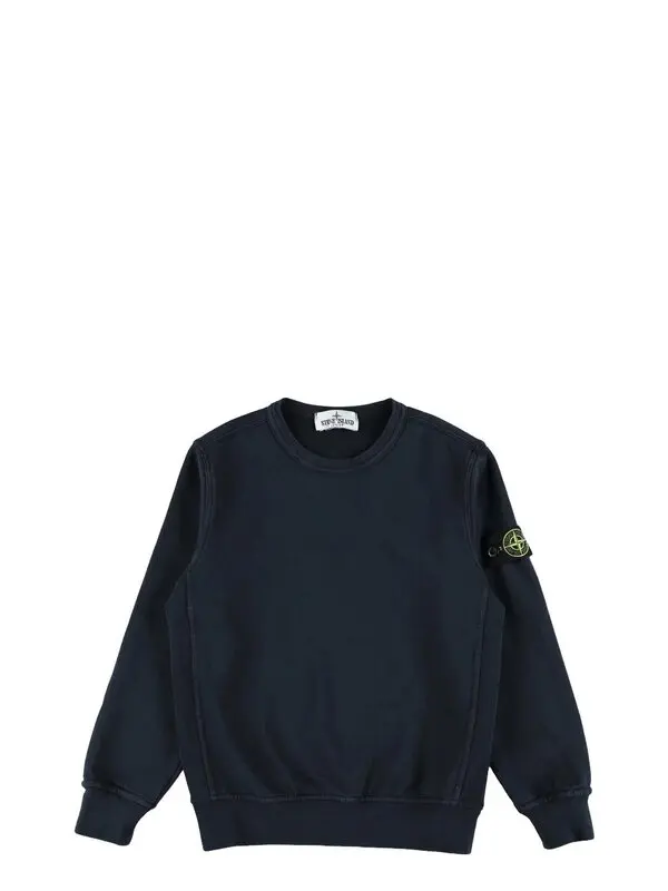 Stone Island Crewneck Logo Sweatshirt - Blue