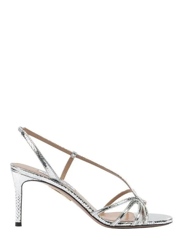 AQUAZZURA Talk To Me 75mm Heeled Sandals - Silver