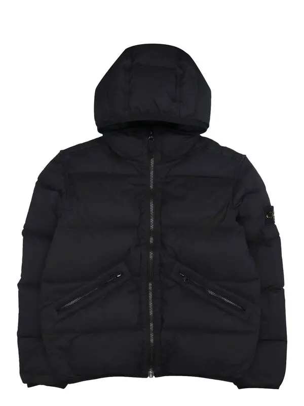Stone Island Padded Zip-up Jacket - Black