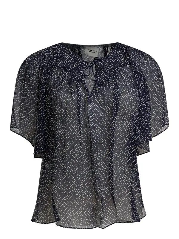MARANT ETOILE Neslya Viscose Blouse - Blue