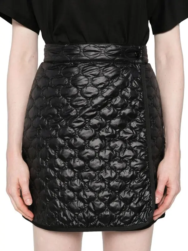Moncler A-line Skirt With Diamond Quilting - Black