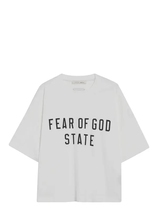 Fear Of God Crewneck T-shirt With Logo - White