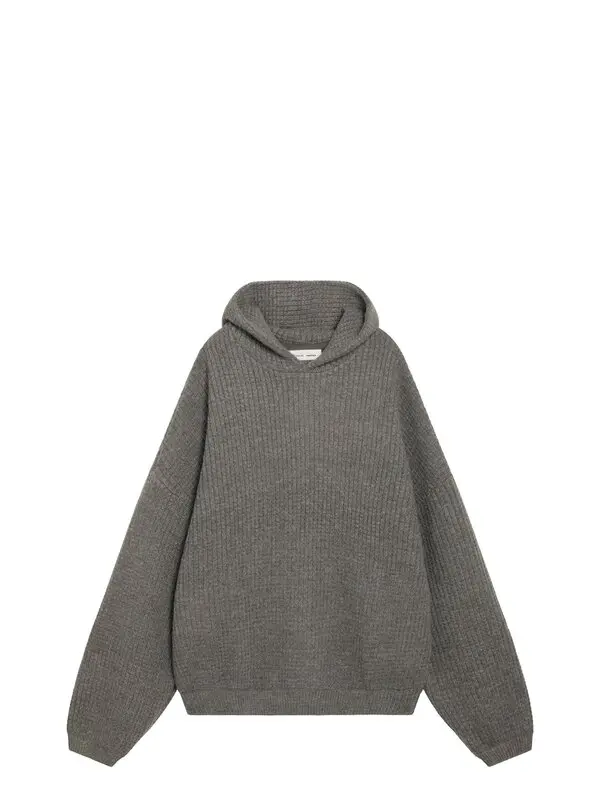 Fear Of God Waffle Knit Hoodie - Grey