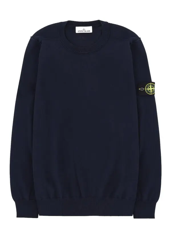 Stone Island Jersey With Logo - Blue