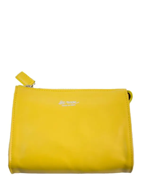 LA ROSE Minimal Leather Makeup Bag - Giallo