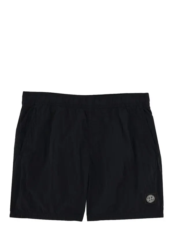 Stone Island Swimsuit With Logo Patch - Blue
