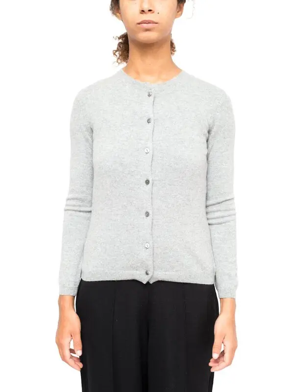 LA ROSE Cashmere Cardigan - Grigio Chiaro
