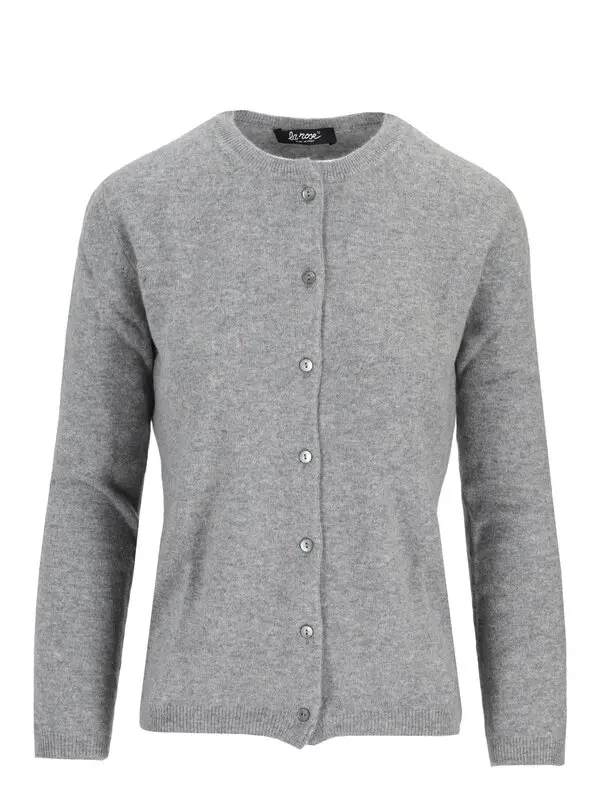 LA ROSE Cashmere Cardigan - Grigio Chiaro