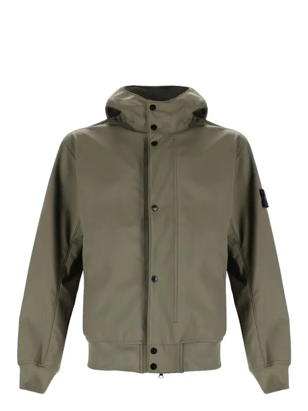 Stone Island Hooded Parka - Military Green