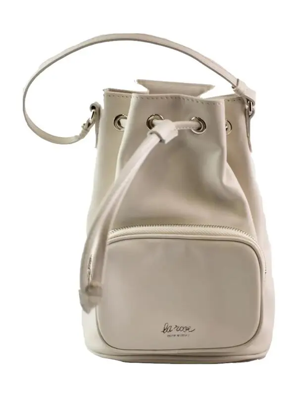 LA ROSE Leather Satchel Bag - Ivory