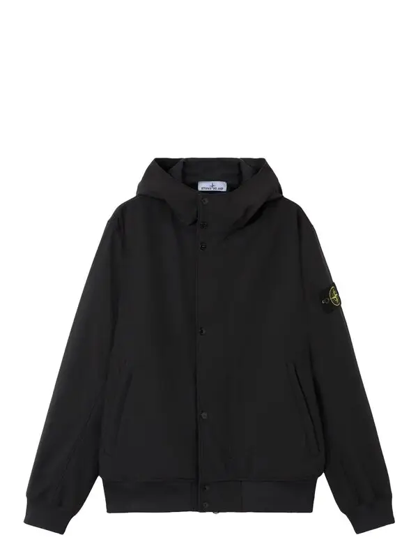 Stone Island Hooded Parka - Black