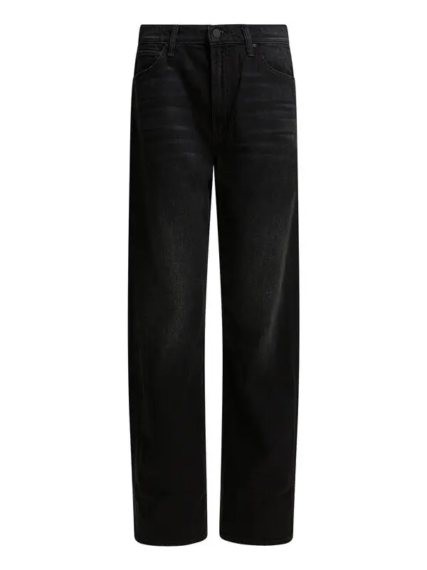 MOTHER The Dodger Sneak Straight Leg Jeans - Black