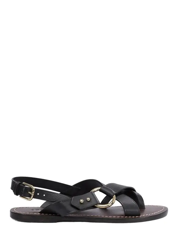 Soeur Florence Leather Sandals - Black