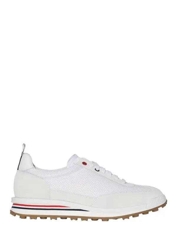 Thom Browne Mesh Tech Runner With Tricolour Sole - White