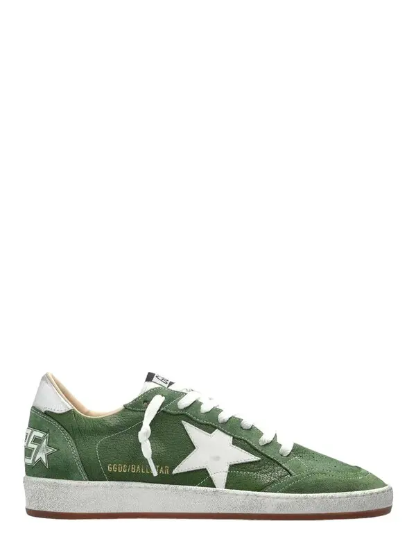 GOLDEN GOOSE Ball Star Sneakers - Green/white/silver