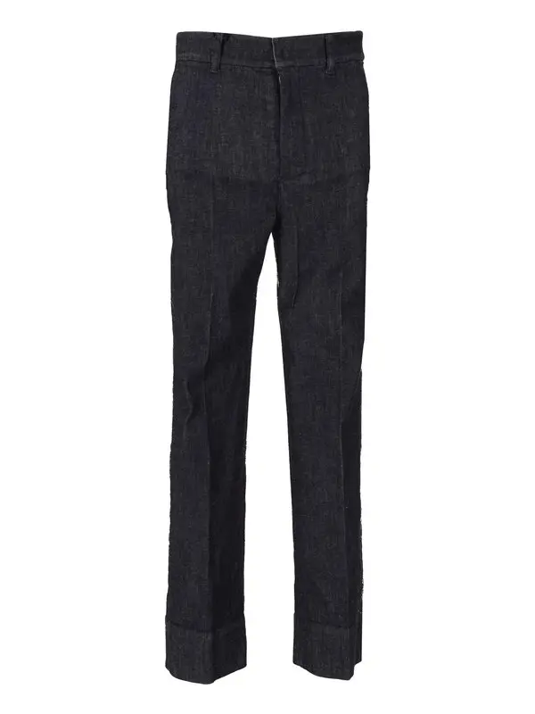 Max Mara Pantalone In Denim - Blu Notte