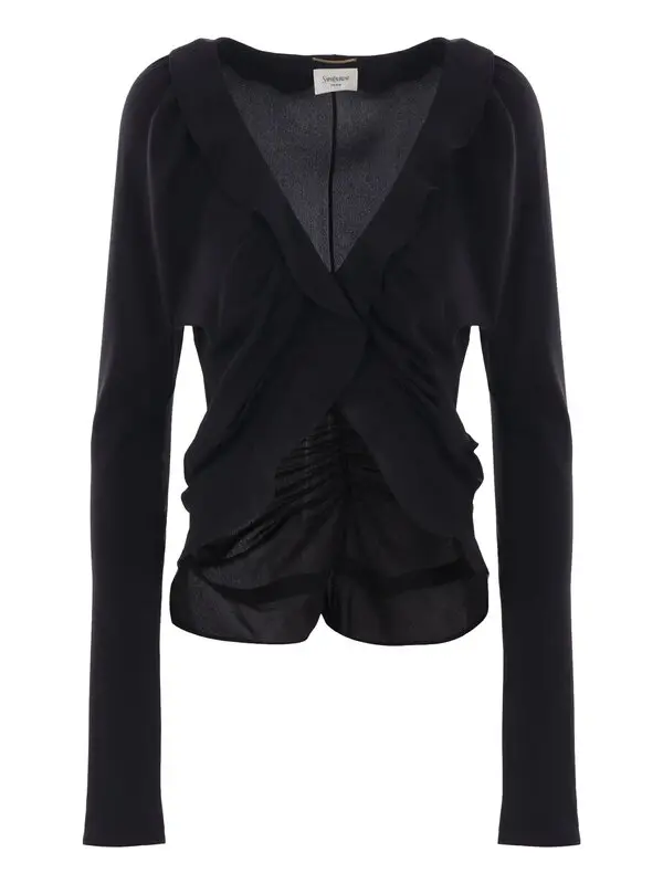 Saint Laurent Crepe De Chine Blouse - Nero