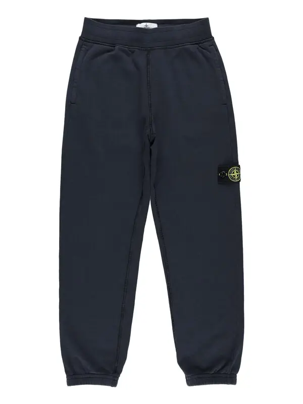 Stone Island Fleece Cotton Jogging Pants - Blue