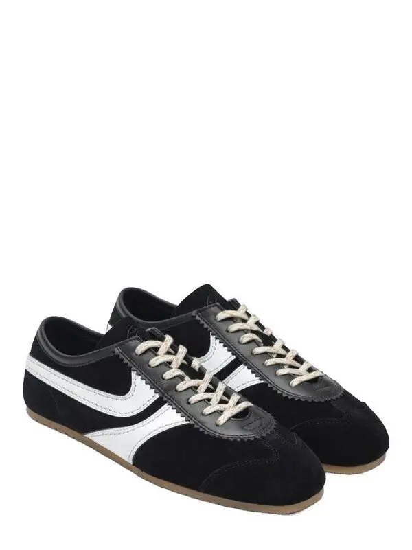 Dries Van Noten Leather And Suede Sneakers - Black