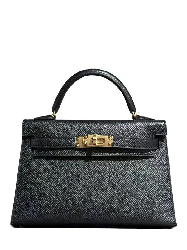 Hermès 20 Mini Kelly Sellier Tote - Black