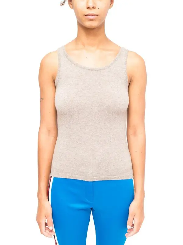 LA ROSE Cashmere Tank Top - Grigio Melange