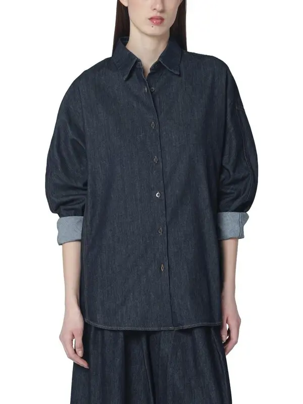 Dries Van Noten Oversized Denim Shirt - Blue