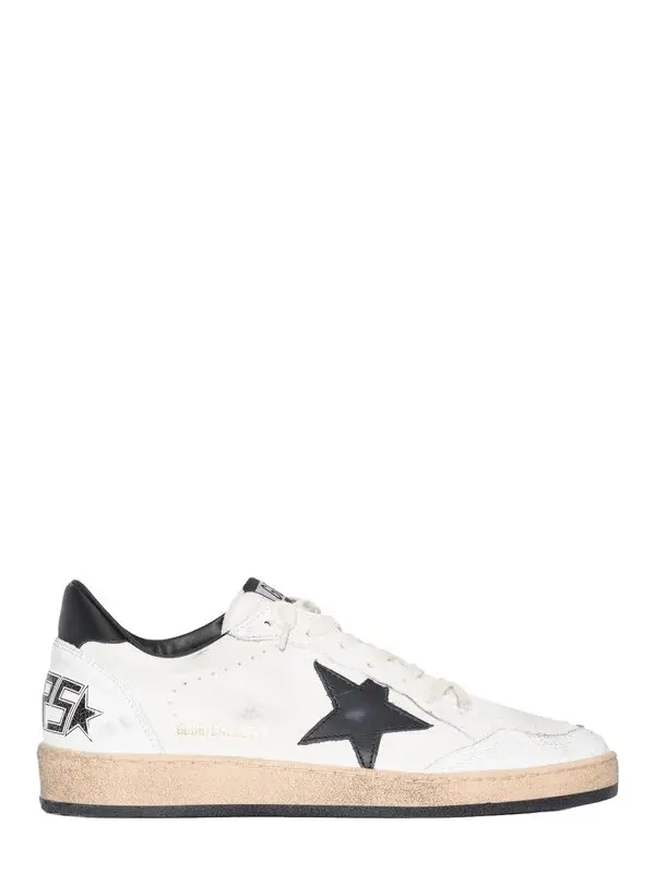 GOLDEN GOOSE Ball Star Leather Sneakers - White/black