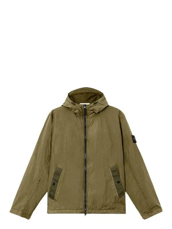 Stone Island Hooded Jacket - Military Green