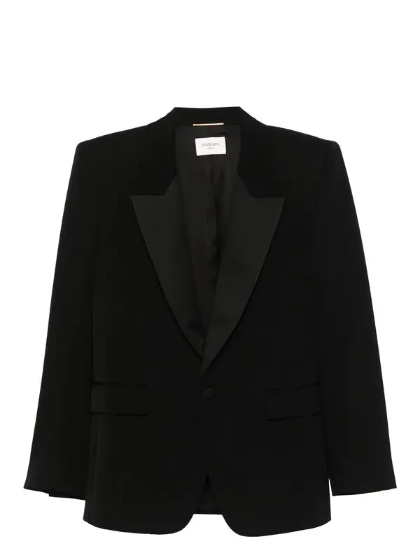 Saint Laurent Grain De Poudre Blazer - Nero