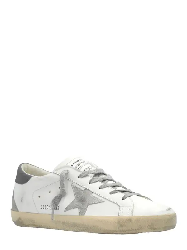 GOLDEN GOOSE Super-star Leather Sneakers - White/ice/dark Gray