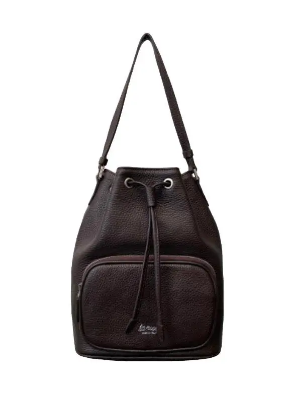 LA ROSE Large Shoulder Bag - Brown