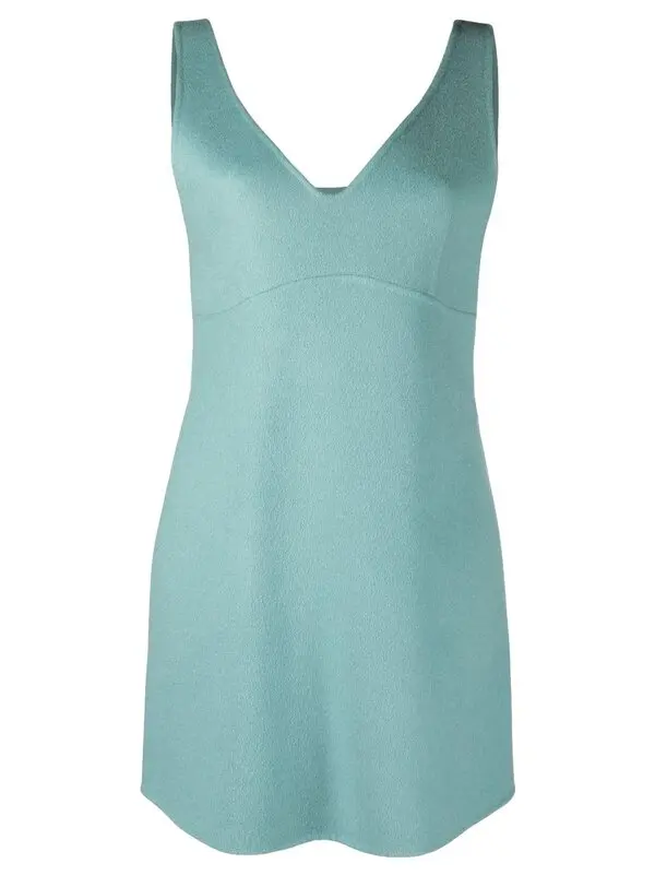 PAROSH Wool Mini Dress - Azzurro