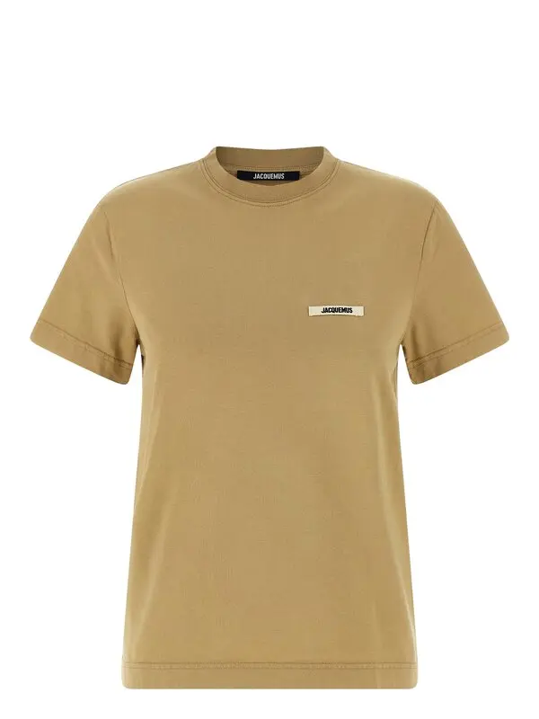 Jacquemus Le T-shirt Gros-grain T-shirt - Beige