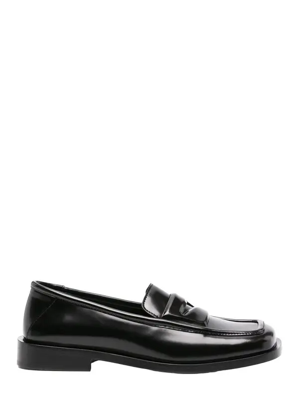 Attico Amanda Leather Loafers - Black