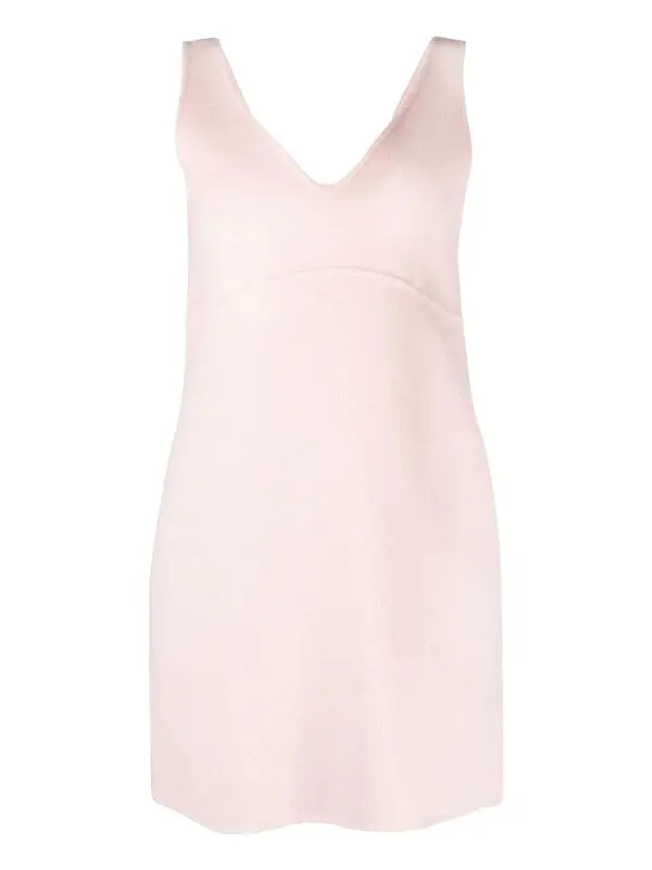 PAROSH Sleeveless Wool Minidress - Pink