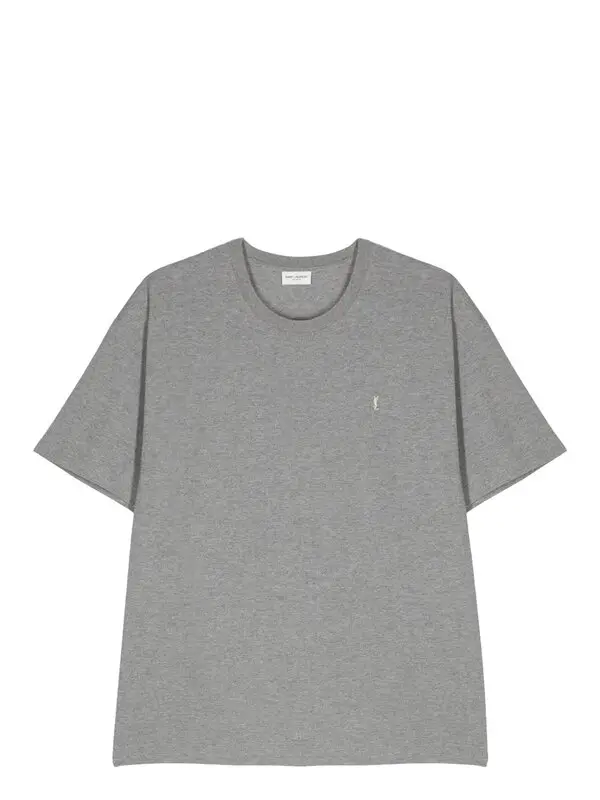 Saint Laurent Cassandre T Shirt - Gris Chine/jaune
