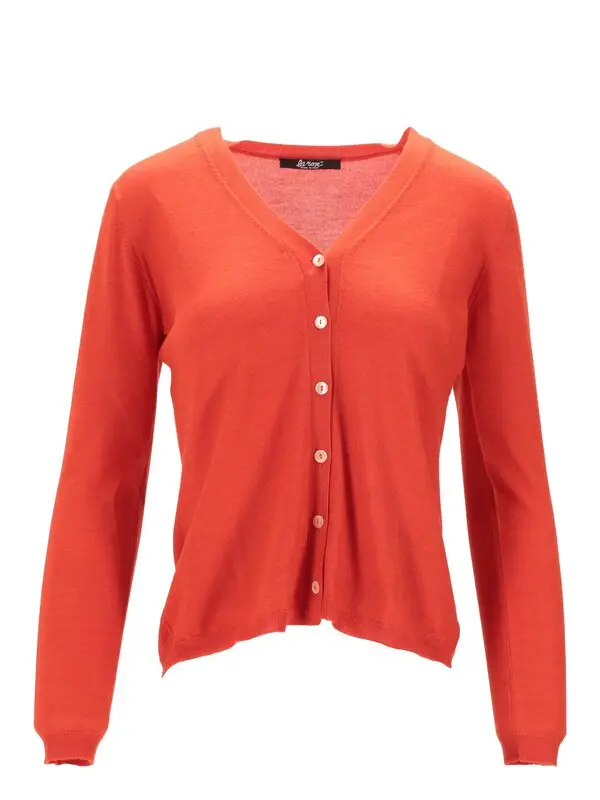 LA ROSE Cashmere And Silk Cardigan - Orange