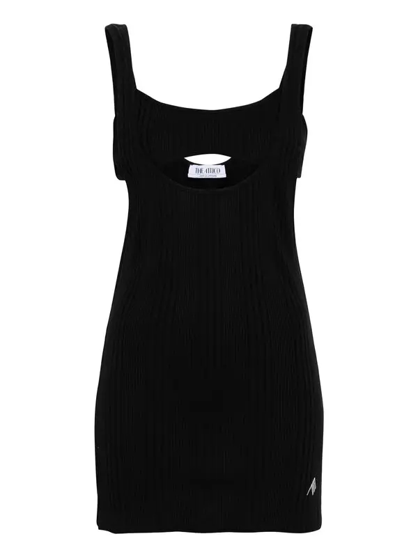 Attico Layered Tank Top - Black