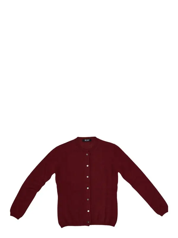 LA ROSE Cashmere Cardigan - Bordeaux