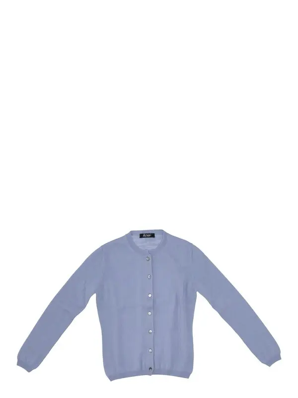 LA ROSE Cashmere Cardigan - Light Blue