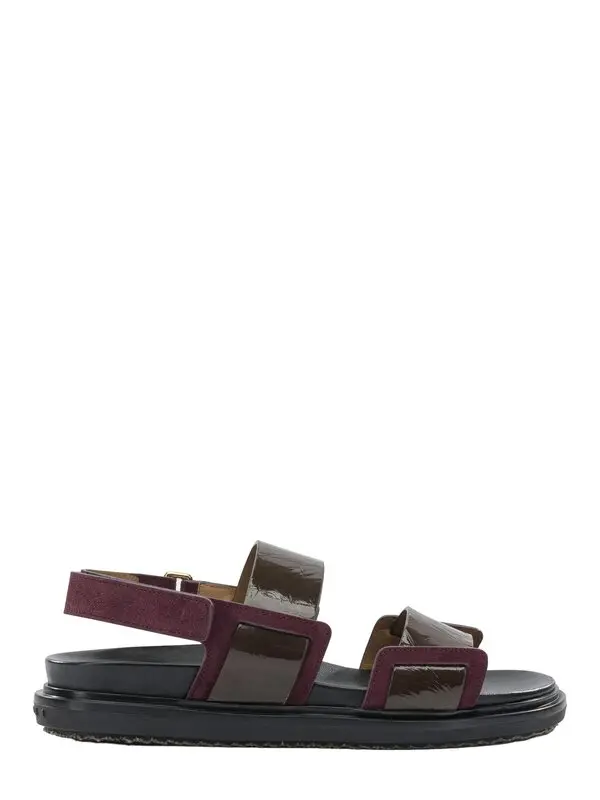 Marni Fussbett Leather Sandals - Bordeaux