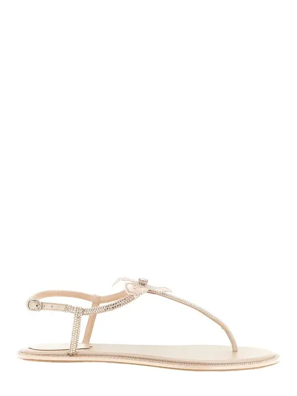 Rene Caovilla Leather Thong Sandals - Pink